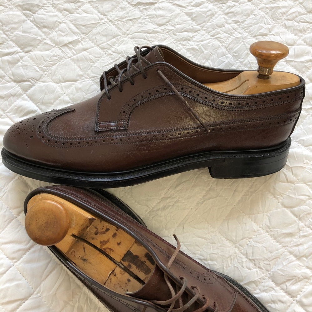 Rare Vintage Dunhill Tailors Nyc Brown Wingtip Dress … - Gem